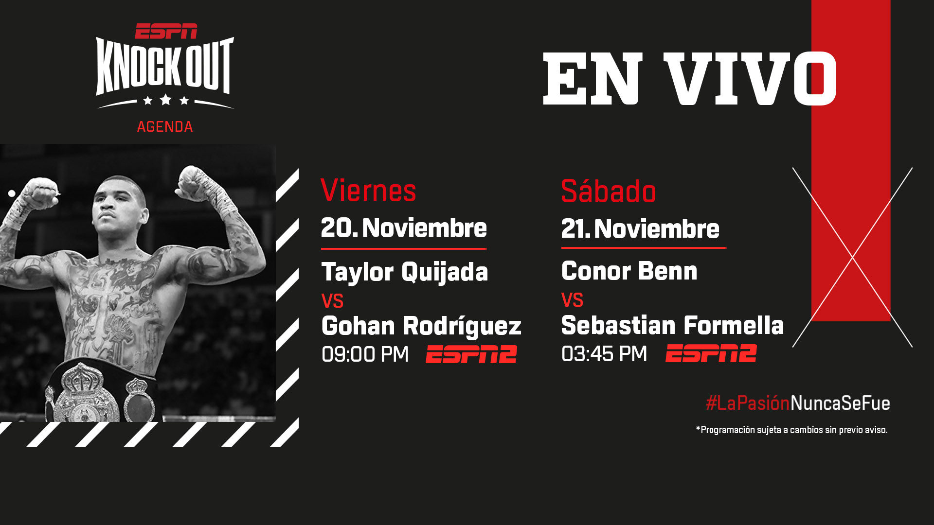 Doble cartelera de gran boxeo en ESPN KNOCKOUT - ESPN MediaZone Latin ...